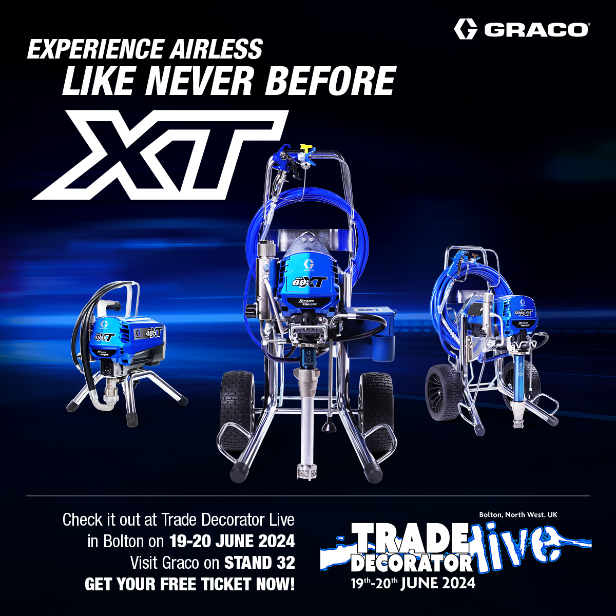 Discover the new Graco XT range at Trade Decorator Live - Painting and ...