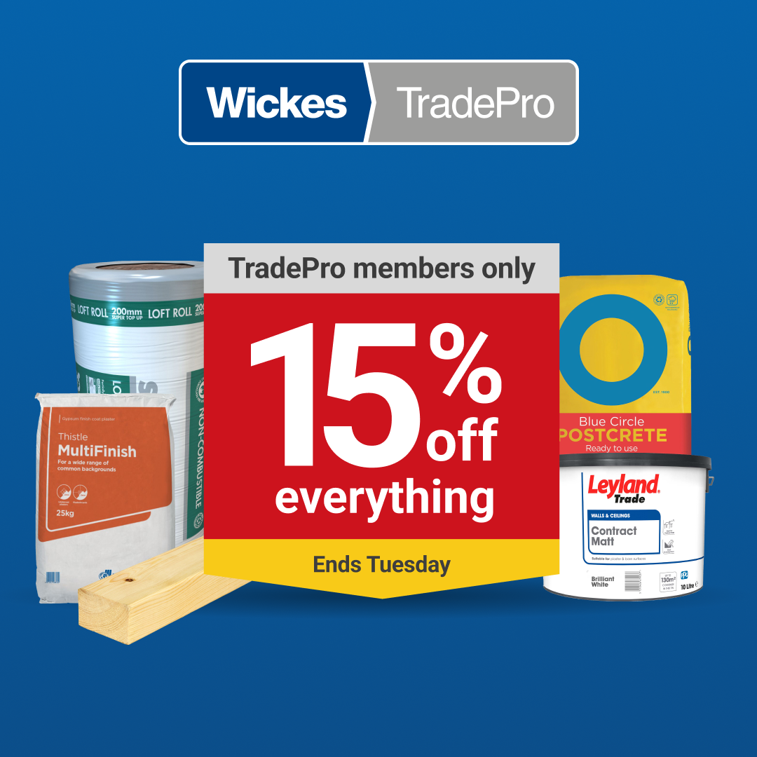 Wickes TradePro Members: 15% off on everything - Painting and ...